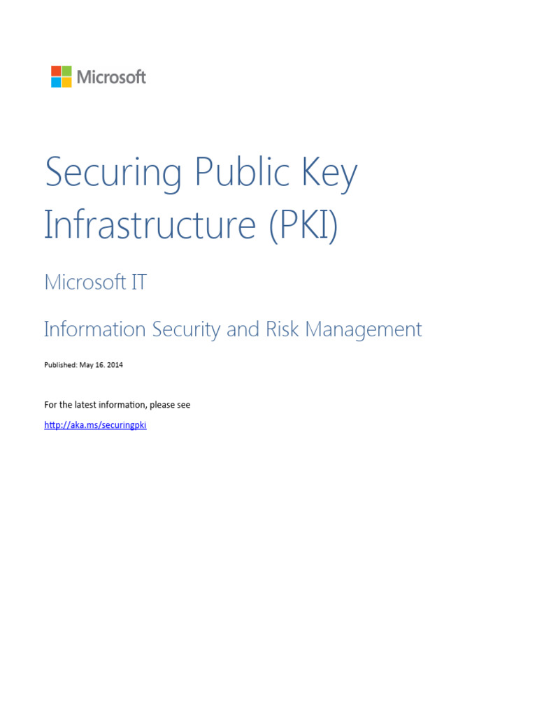 (Win2k12R2) Securing Public Key Infrastructure (PKI) | PDF | Public Key Certificate | Secure ...