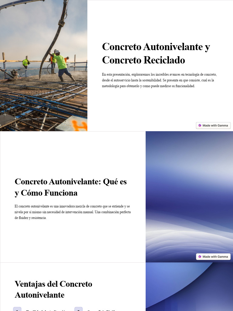 Concreto Autonivelante y Concreto Reciclado | PDF | Hormigón | Reciclaje