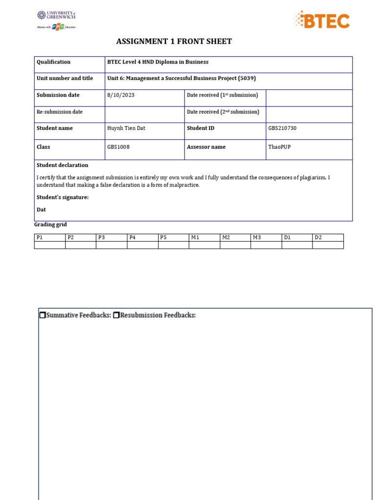 5039 Assignment-1 Huynh-Tien-Dat GBS210730 | PDF | Methodology | Statistics