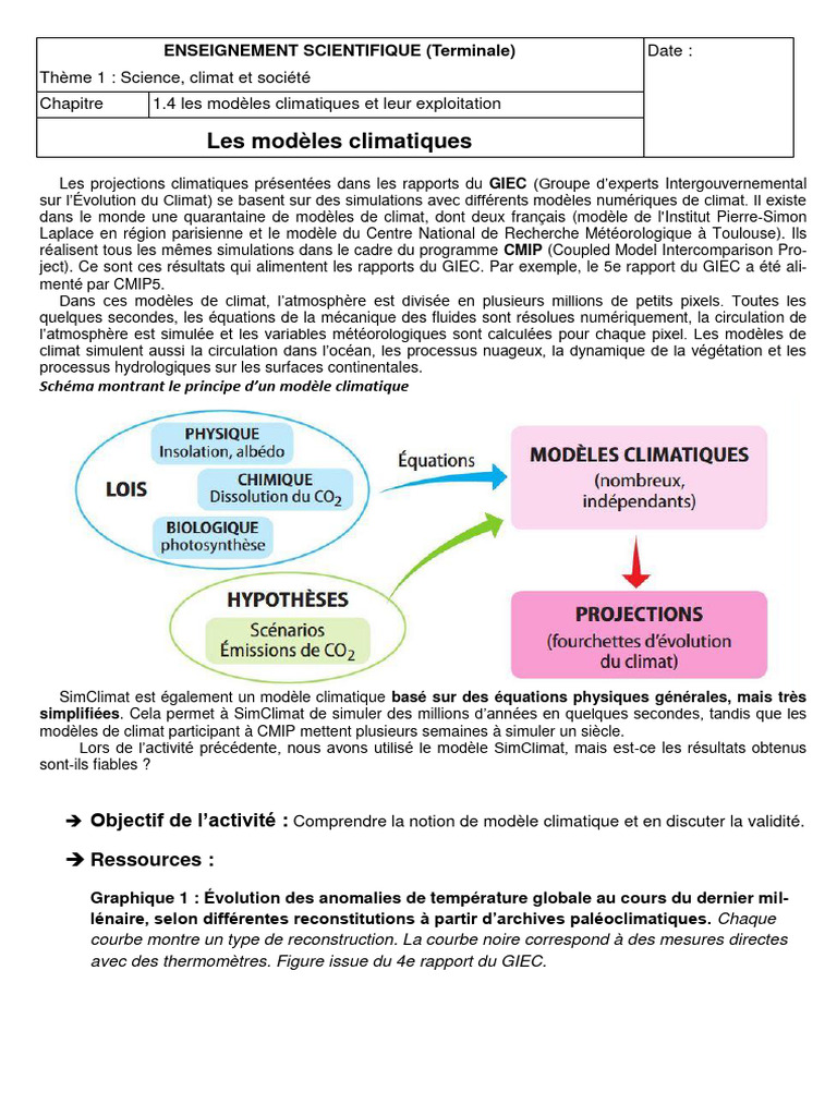 Modélisation Des Climats | PDF | Modèle climatique | Changement climatique