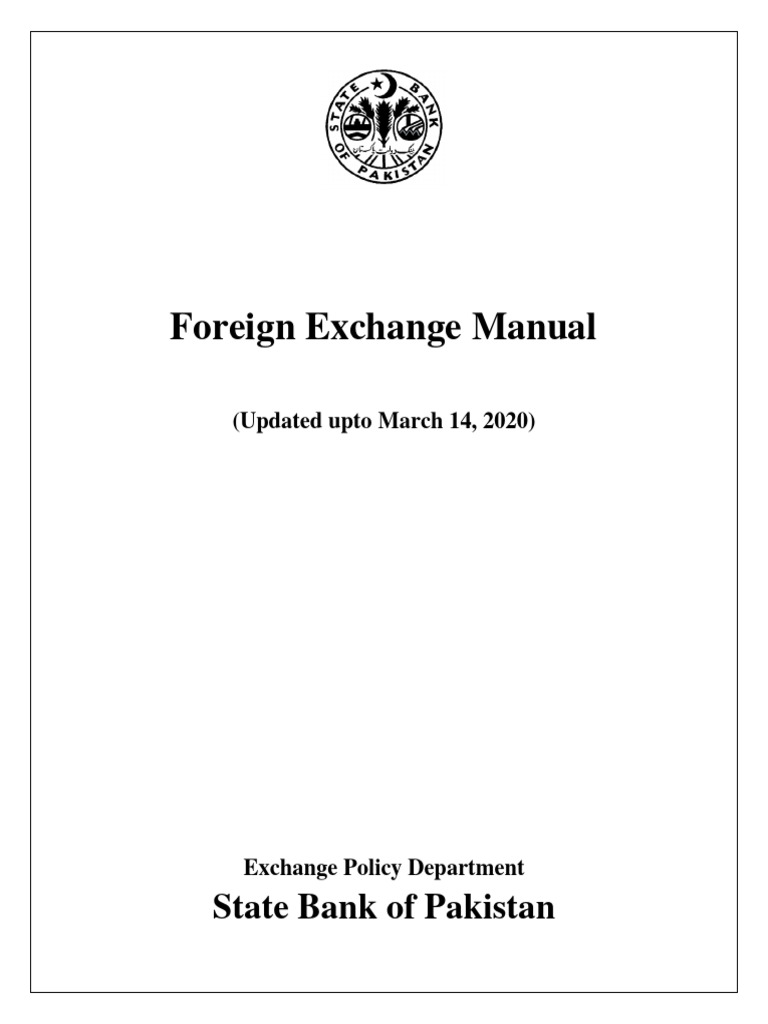 Foreign Exchange Manual 2020 | PDF