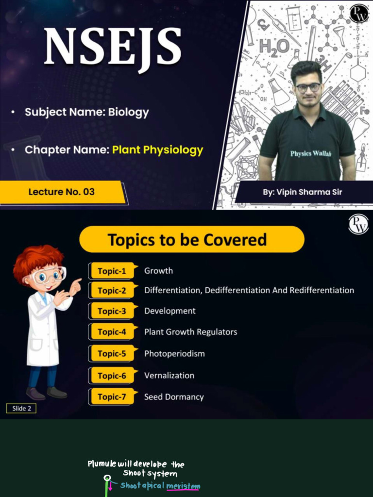 Plant Physiology 03 - Class Notes - NSEJS 2023 | PDF