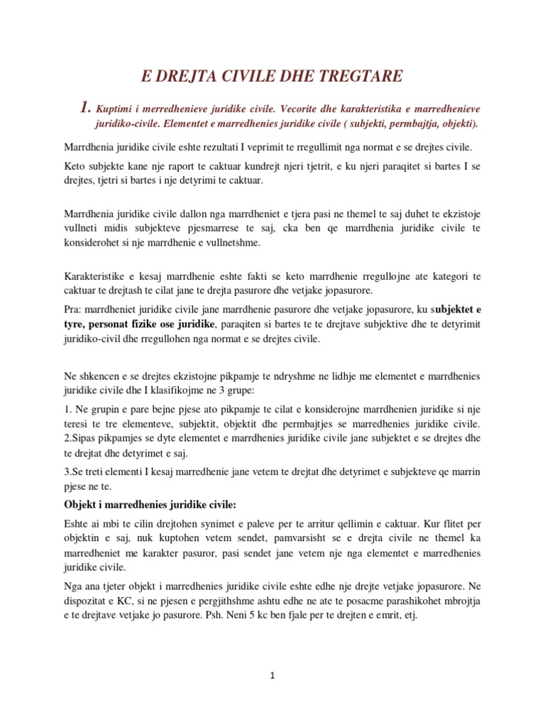 E Drejta Civile & Tregtare All | PDF