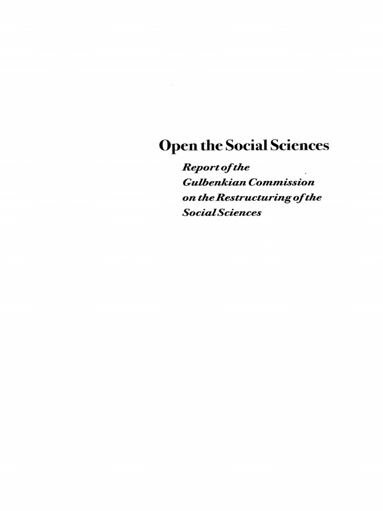 Restructuring Social Sciences Report | PDF | Science | Knowledge