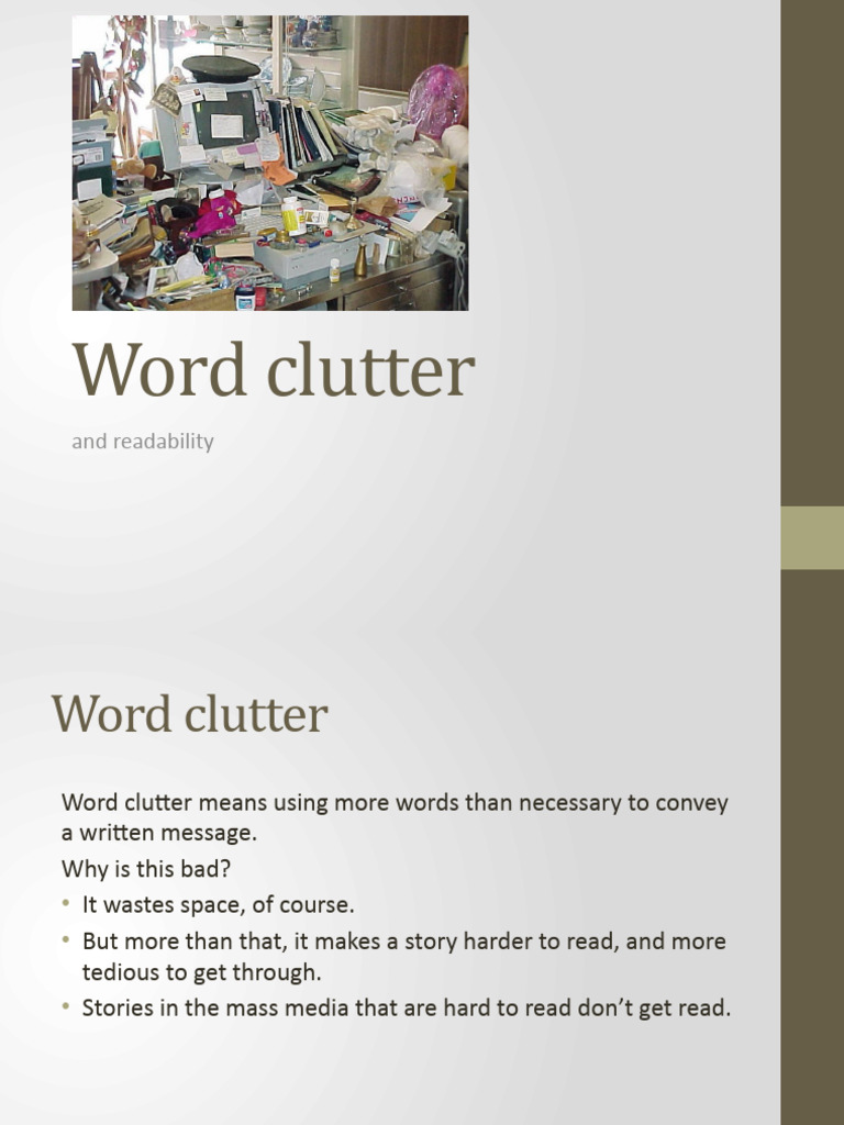 Word Clutter | PDF | Verb | Grammatical Tense