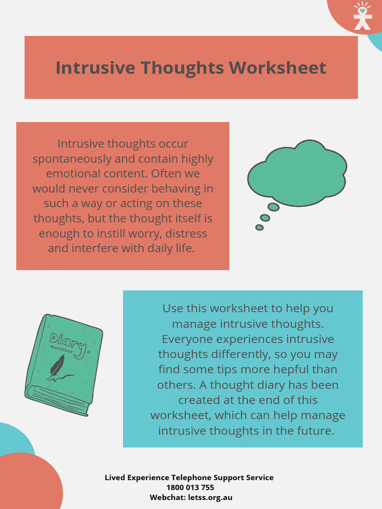 Intrusive Thoughts Worksheet | PDF | Thought | Mindfulness