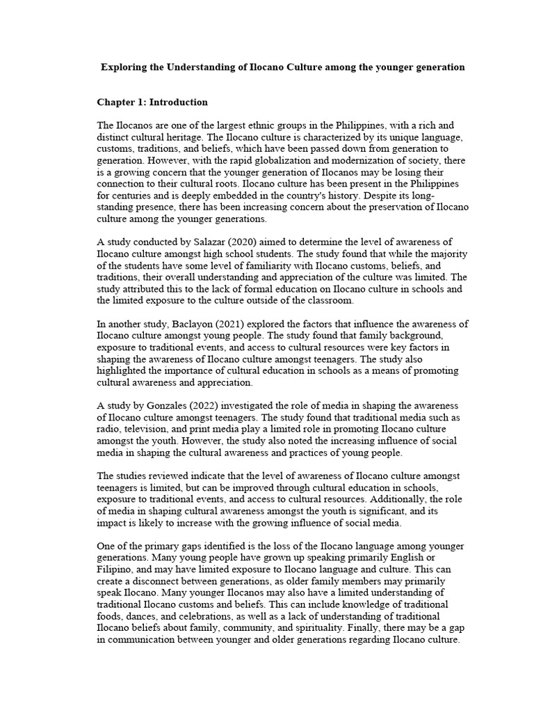 Understanding Ilocano Culture Today | PDF | Globalization | Traditions