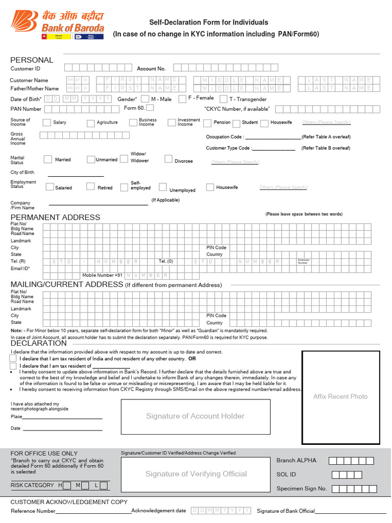 Re Kyc Form Individual DTD 29 04 2023 11 10 | PDF | Employment | Economies