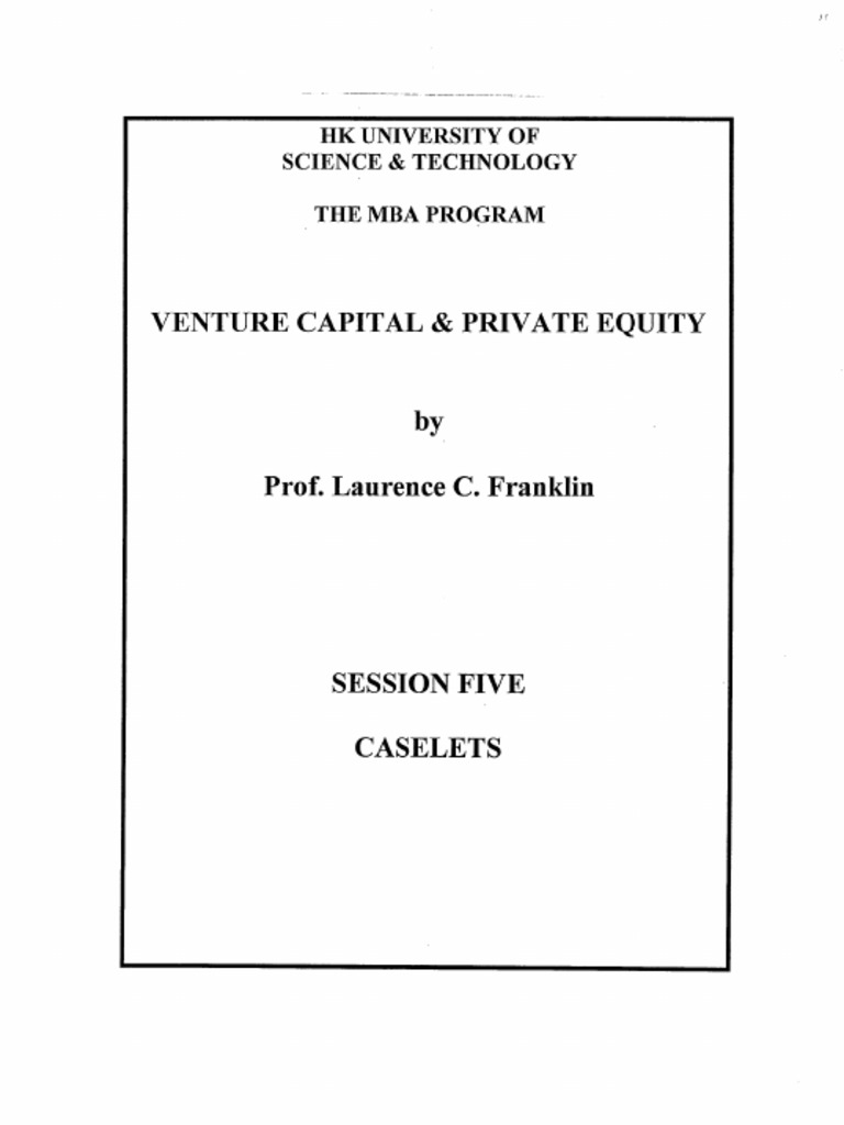 Fina5390 s5 3 Term Sheets Caselets 2018 | PDF