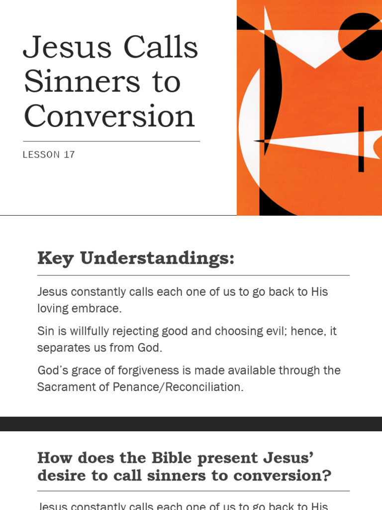 L17 Jesus Calls Sinners To Conversion | PDF