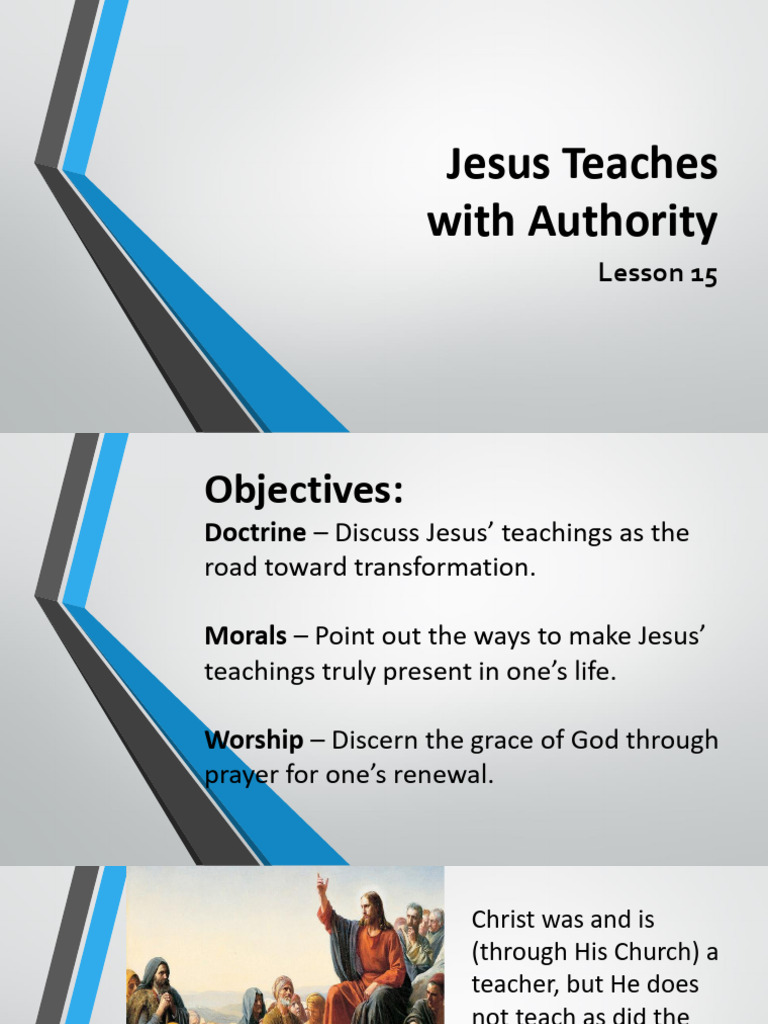 L15 Jesus Teaches With Authority | PDF