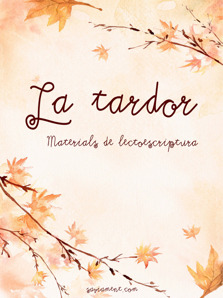 Lectoescriptura - TARDOR - MOSTRA | PDF