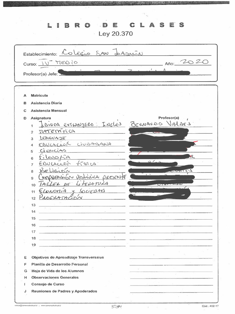 Libro de Clases | PDF