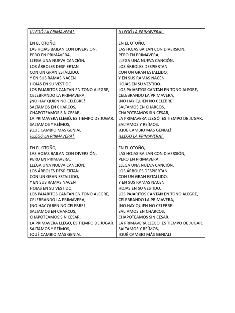 Llegó La Primavera Pdf