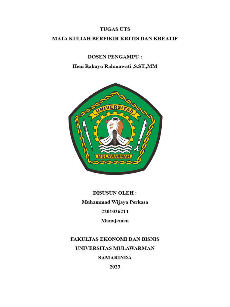 Muhammd Wijaya Perkasa - Uts Berfikir Kritis Dan Kreatif | PDF