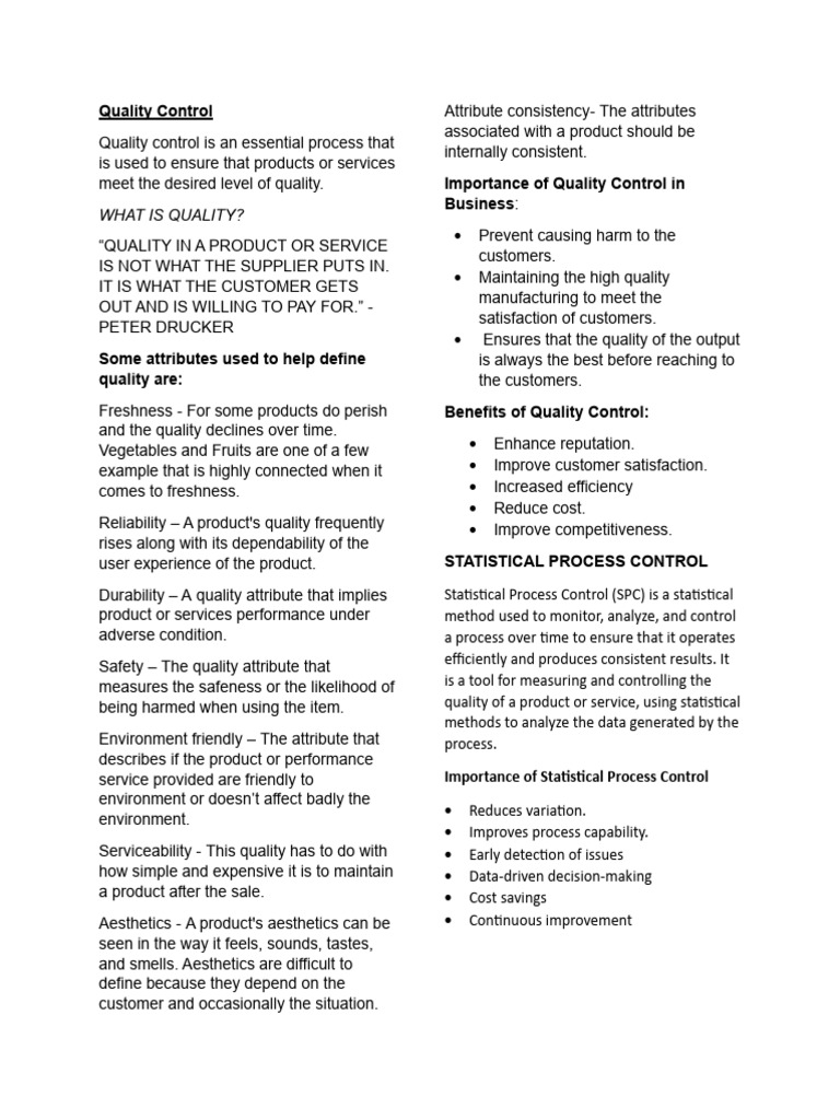 Quality Control | PDF