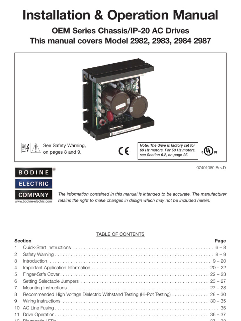 OEM Series AC Drive Manual | PDF | Alternating Current | Electric Motor