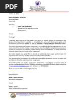 Letter Request To BFP | PDF | Emergency Management | Public Safety