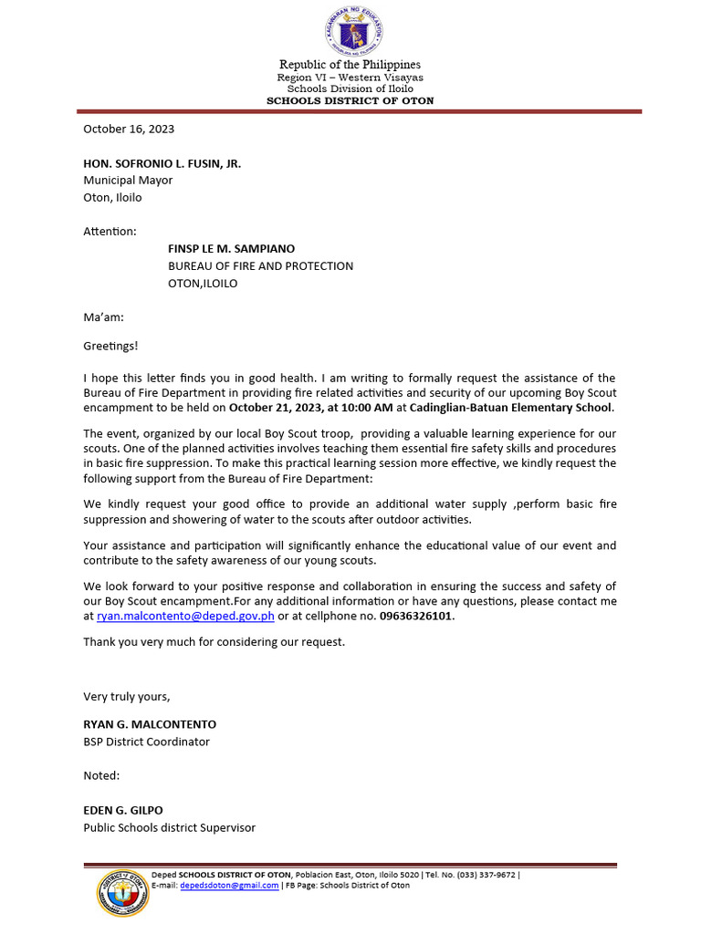 LETTER TO BFP Final | PDF