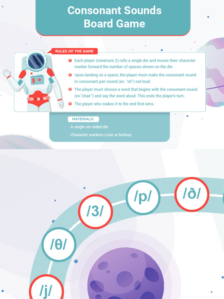 Consonant Board Game and Rules Compressed PDF LM | PDF