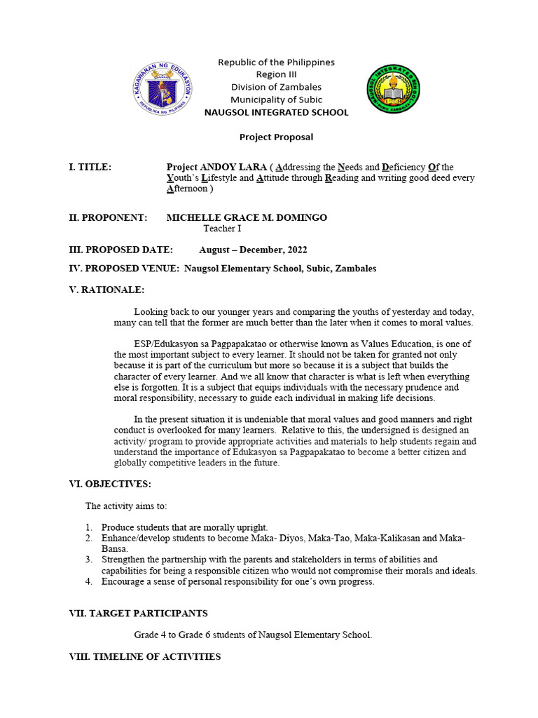 Esp Project Proposal 2022 | PDF