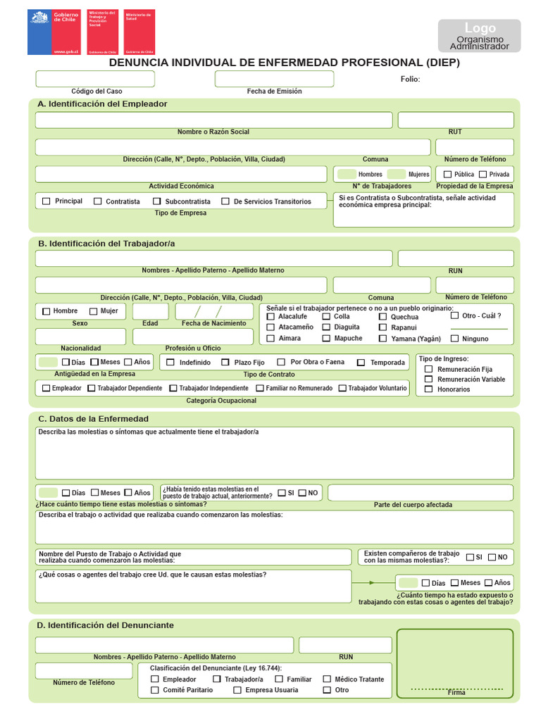 Nuevo Formulario Diep | PDF