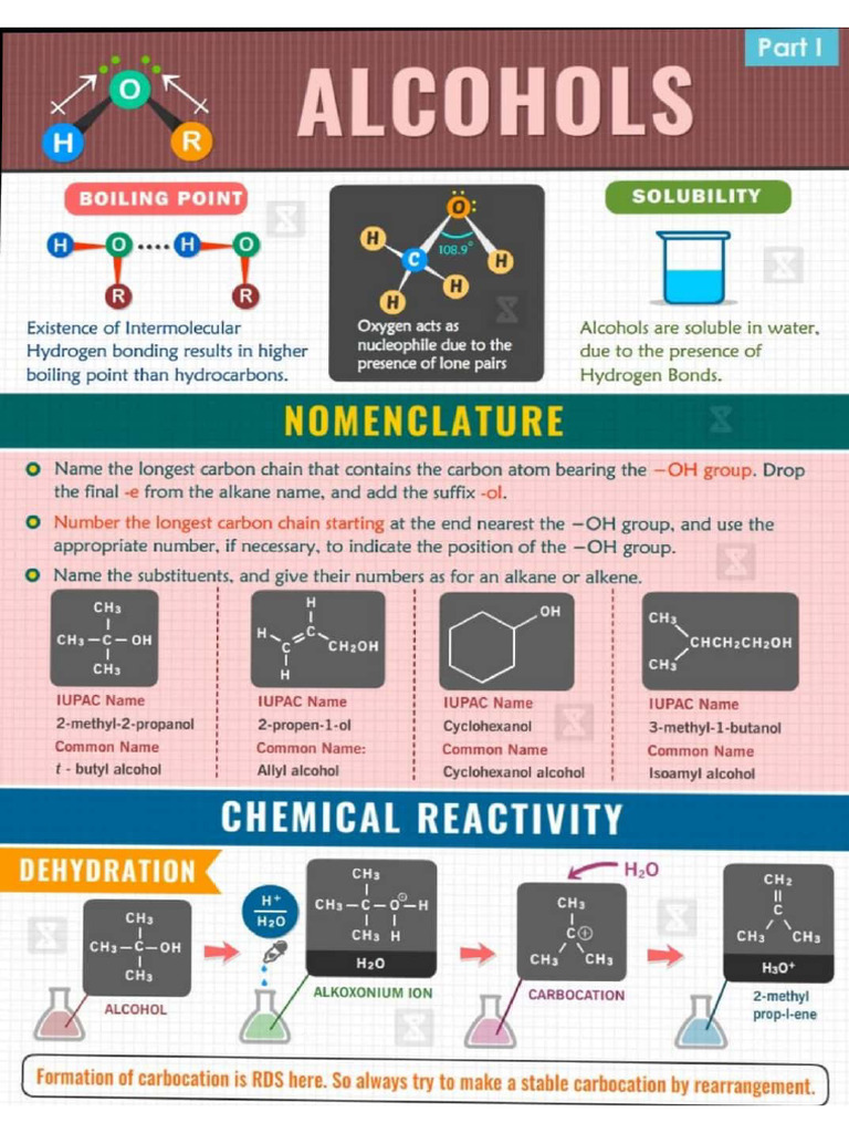 Alcohol & Ether Flash Cards | PDF