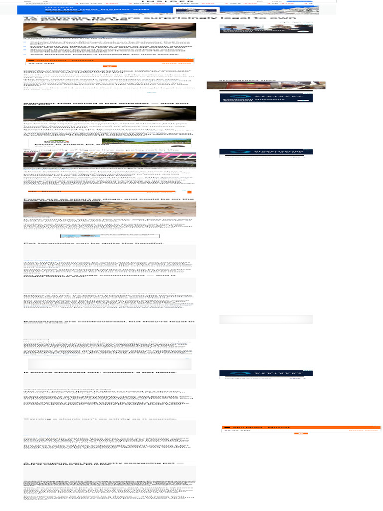 14 Animals That Are Surprisingly Legal To Own As | PDF