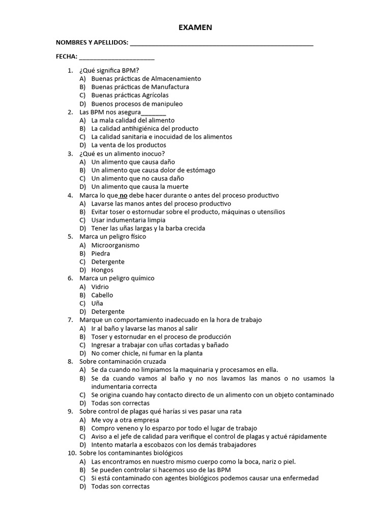 Examen Bpm | PDF