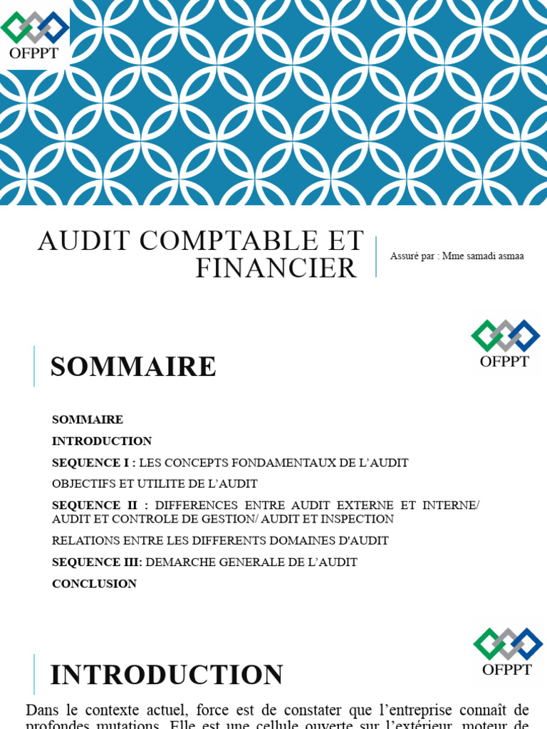 cours Audit comptable et financier | PDF | Audit financier | Audit