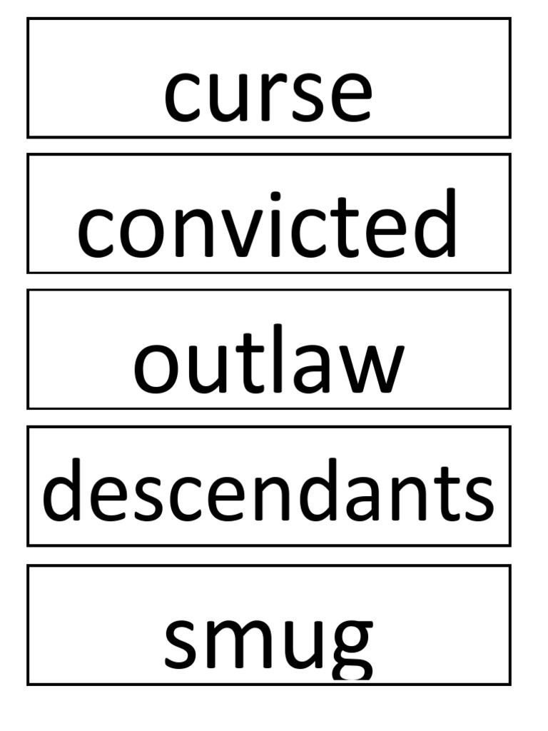 Vocabulary Word Cards | PDF