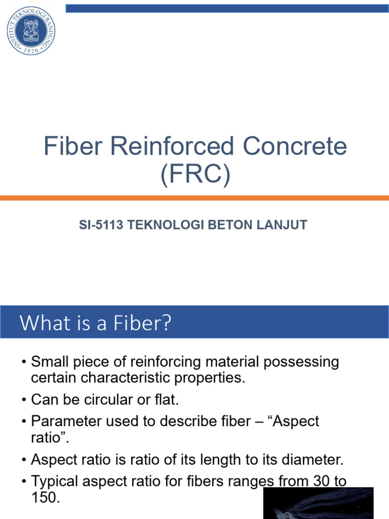 W13 Teknologi Material Beton - FRC | PDF | Composite Material | Concrete