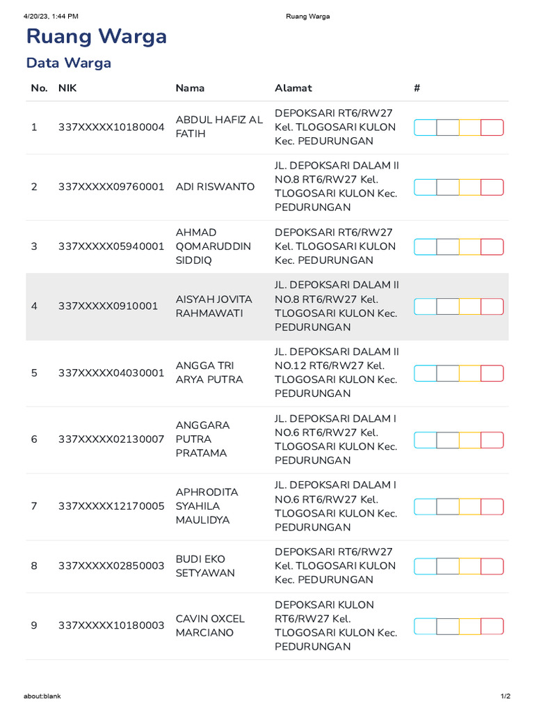 Ruang Warga 1 | PDF