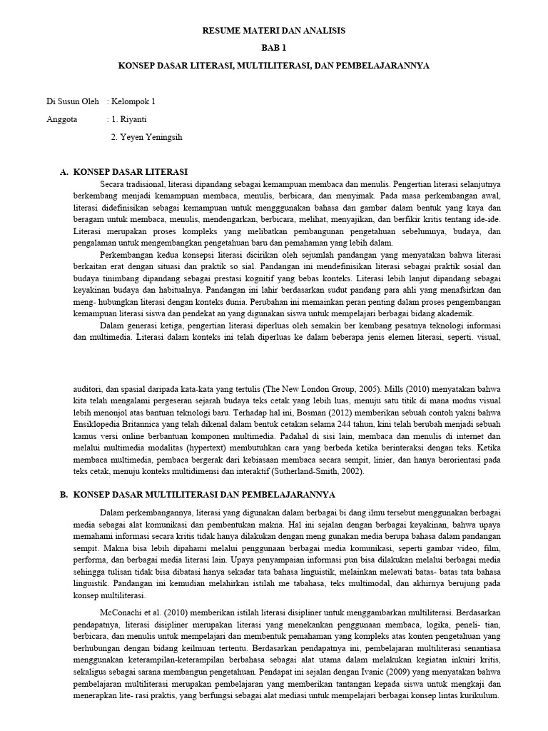 Resume Materi Literasi | PDF