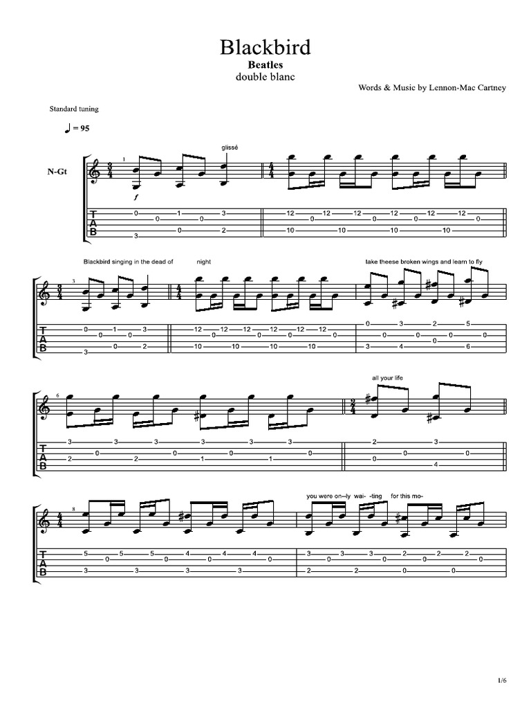 Beatles (The) - Blackbird | PDF