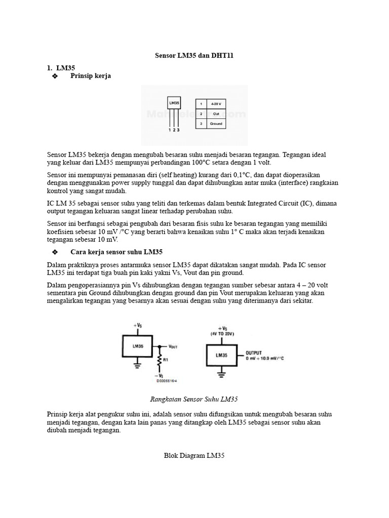 Sensor lm35 Dan DHT11 | PDF