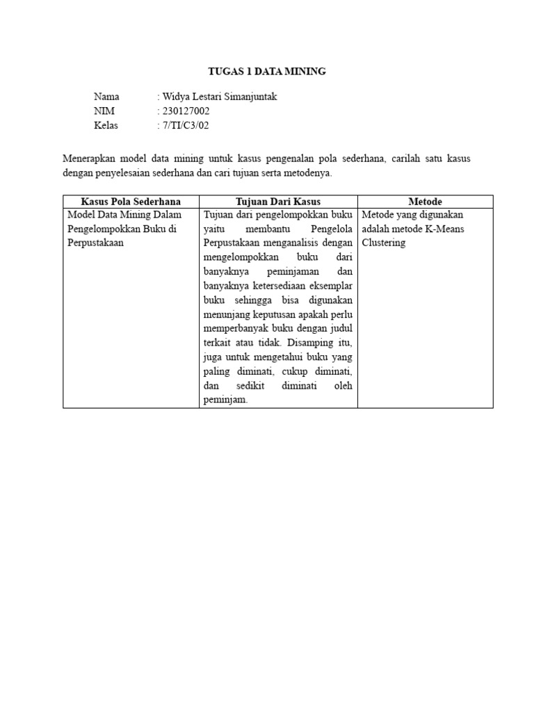 Tugas 3 Data Mining | PDF