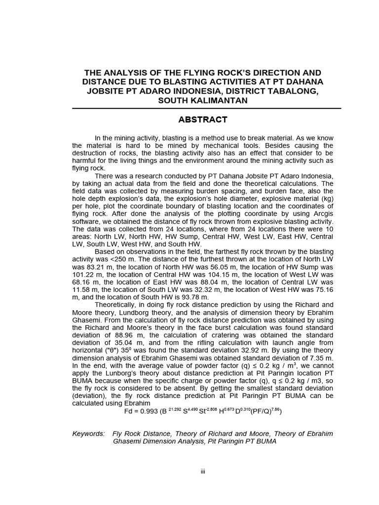 The Analysis of The Flying Rock | PDF | Physical Sciences