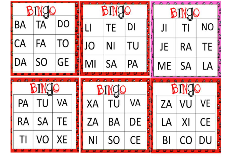 Bingo Pdf