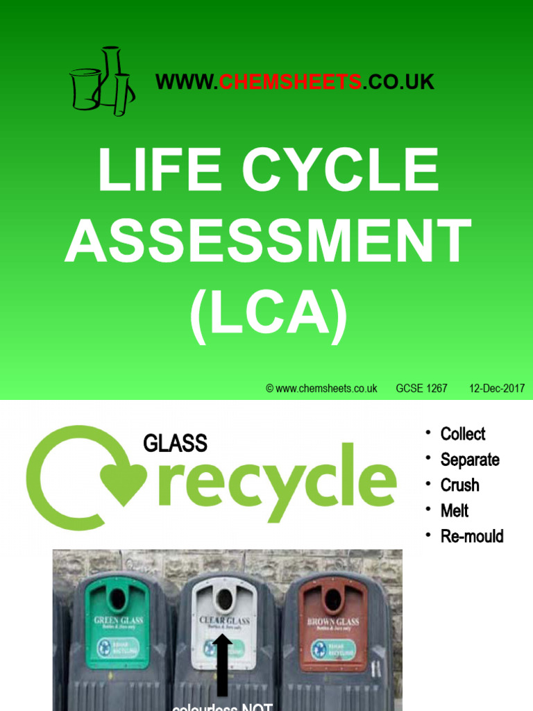 Chemsheets GCSE 1267 Life Cycle Assessment | PDF | Technology & Engineering
