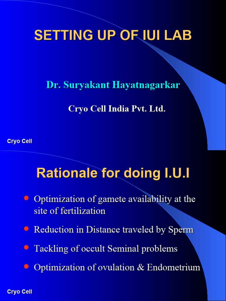 Setting Up of IUI Lab | PDF | Sexual Reproduction | Sexual Anatomy