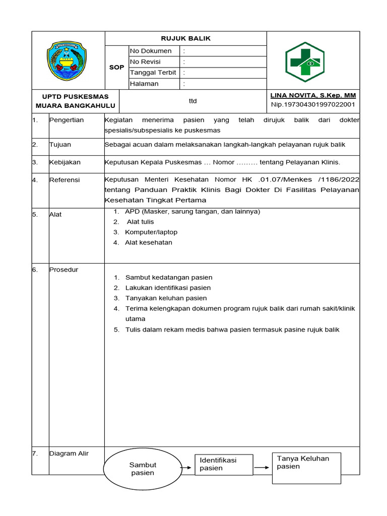 3.7.2.a Sop Rujuk Balik | PDF | Hukum | Pengembangan Diri