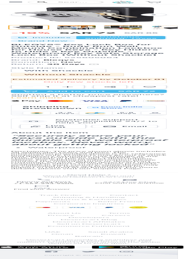 Buy BLEQYS® Key Lock Box For Outside - Rudy Run Wall Mount Combination ...