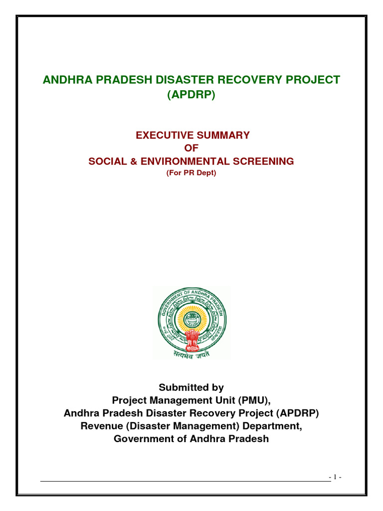 AP Disaster Recovery Overview | PDF | Environmental Impact Assessment ...