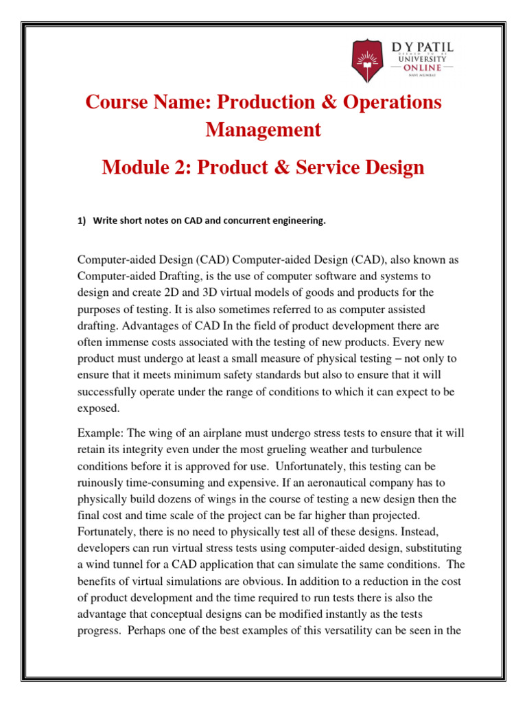 Assignment Mod 2 Product Service Design | PDF