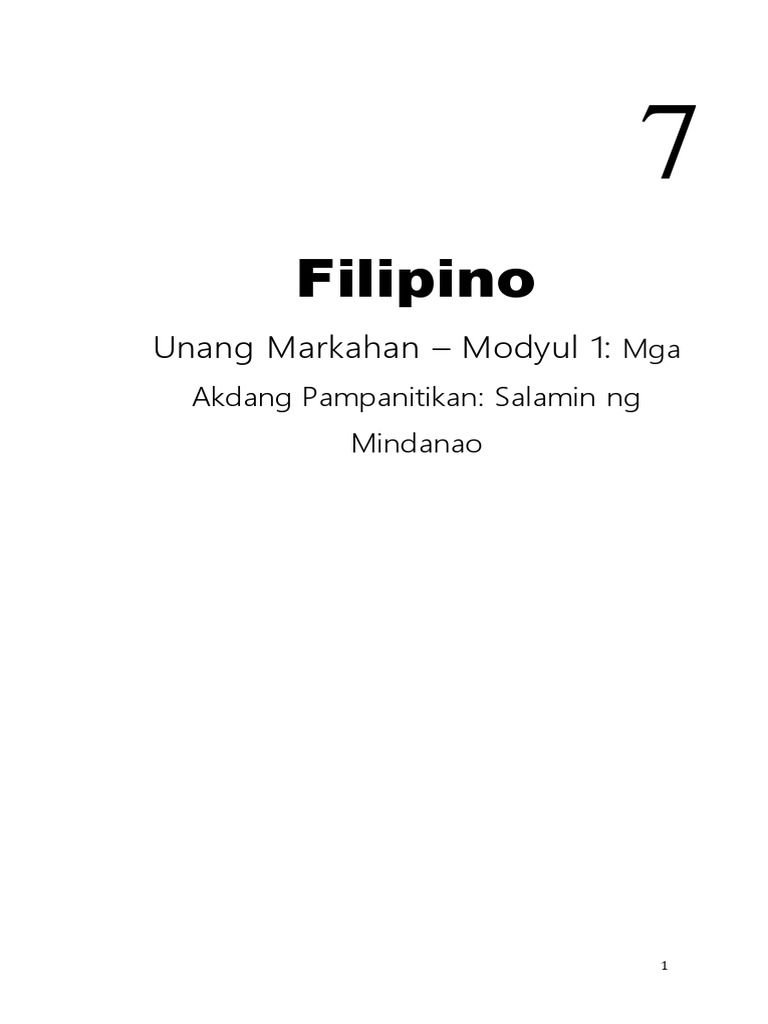 Filipino 7 Module | PDF