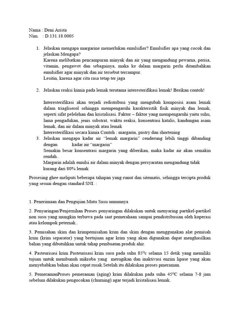 Contoh Soal Lemak Dan Minyak | PDF | Memasak, Makanan, & Anggur
