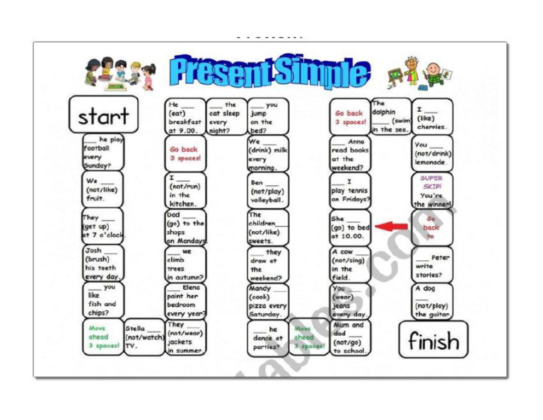 Boardgame Present Simple | PDF