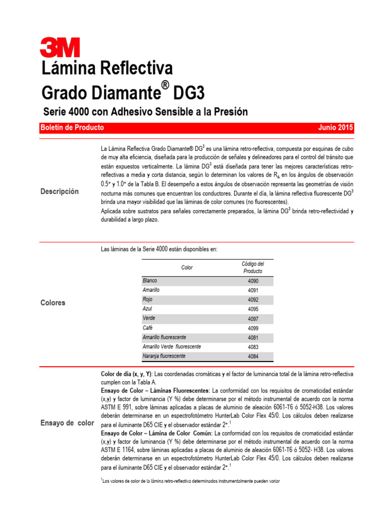 Lámina Tipo XI DG3 Grado Diamante | PDF | Diamante | Color