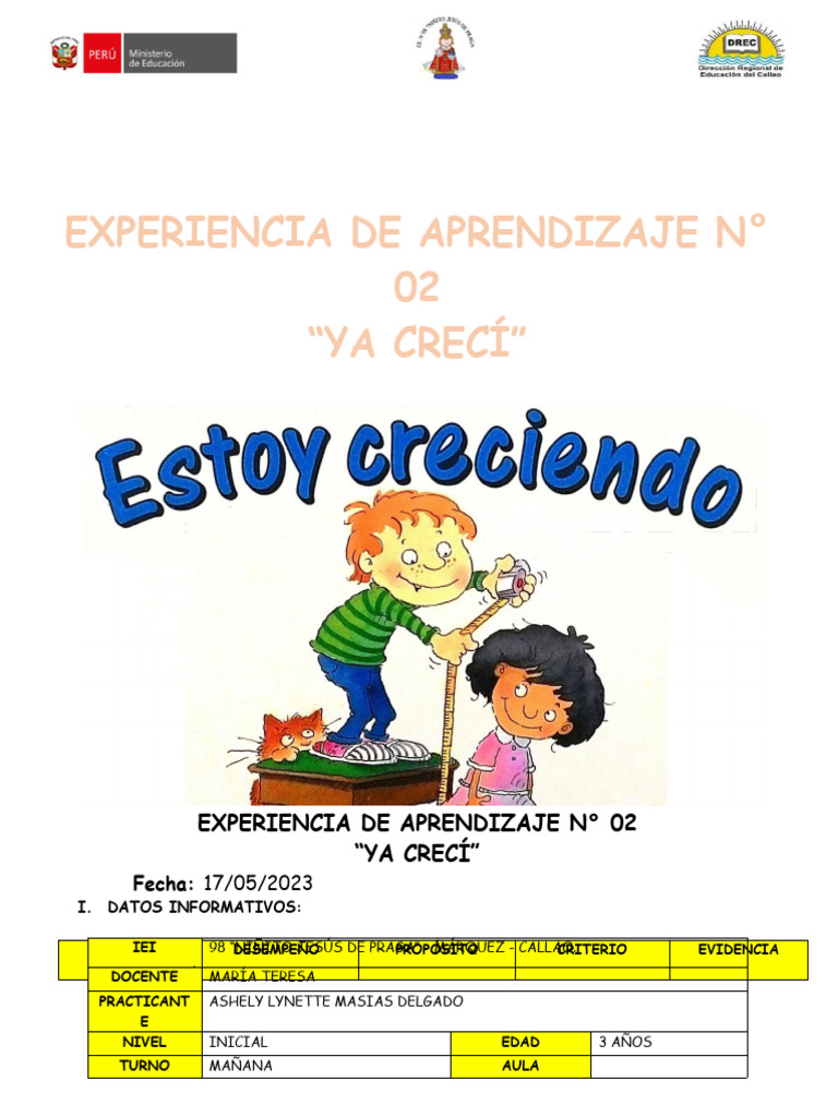 Experiencia de Aprendizaje N°02 | PDF | Aprendizaje | Ciencia cognitiva